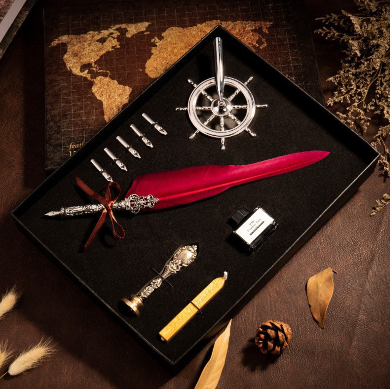 Red Quill Runner Duke Pen 10 Piece Set – Midori Gifts