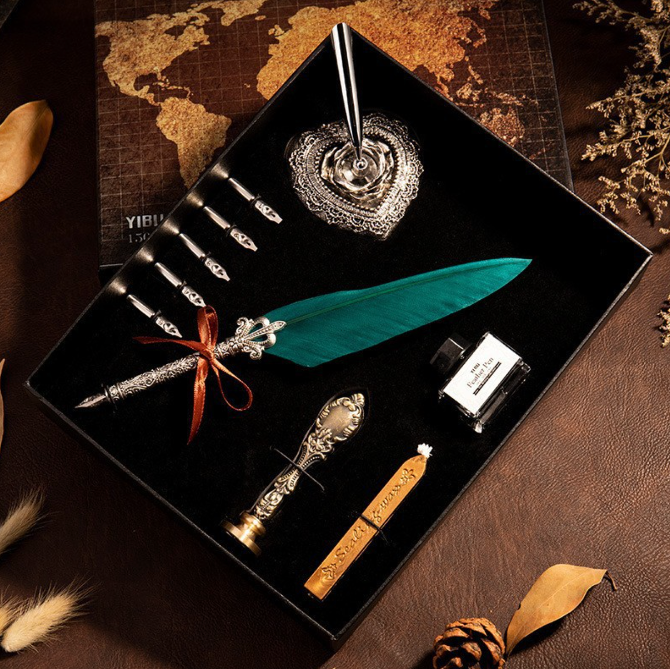 Green Feather Pen Love Duke 10 Piece Set – Midori Gifts