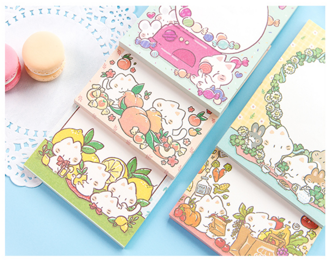 Cute Cat Note Paper – Midori Gifts