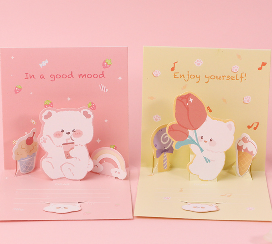 Cute Pop Out Card Enjoy – Midori Gifts